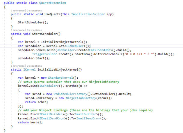 Setup Quartz.net in ASP.NET Core web application - Treta Infotech